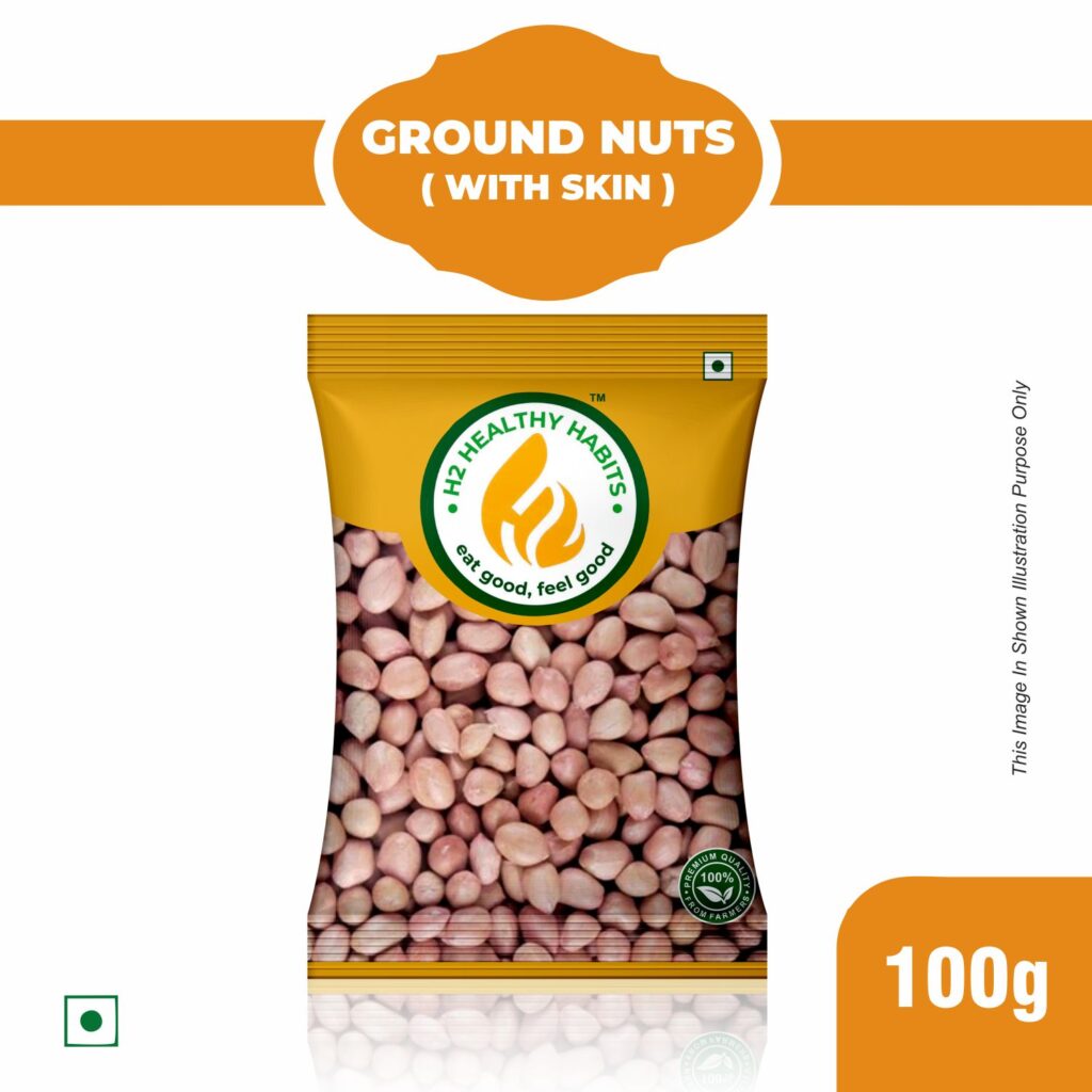 Groundnuts / Peanuts( With skin ) (100 Gram) – h2healthyhabits