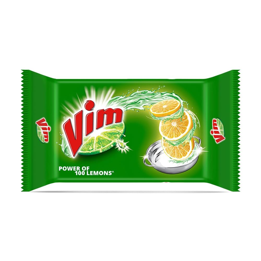 Vim Dishwash Bar Lemon, Removes Stain And Grease With Power Of Lemon 70g – h2healthyhabits